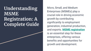 Apply for MSME registration | PPTX