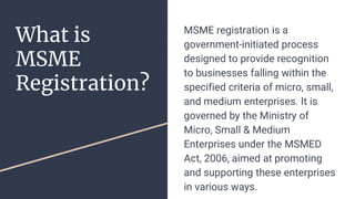 Apply for MSME registration | PPTX