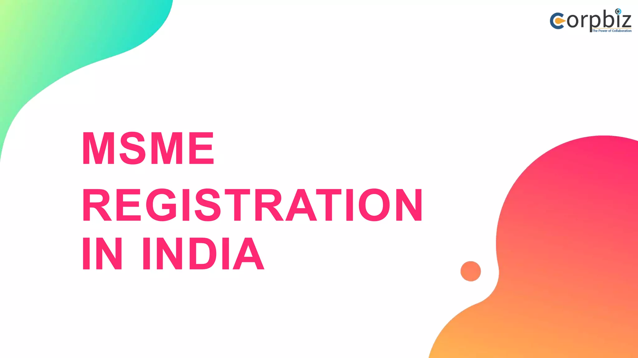 MSME Registration in India | PPTX