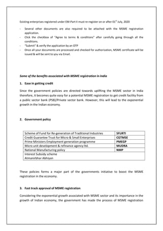 MSME REGISTRATION | ONLINE PROCESS, ELIGIBILITY & BENEFITS | PDF