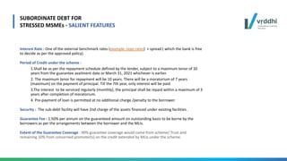 RESTRUCTURING OF MSMEs & CREDIT GUARANTEE SCHEME FOR SUBORDINATE DEBT (CGSSD) | PDF