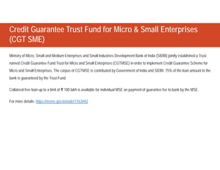 MSME Schemes.pdf | Business Accounting & Finance | Business