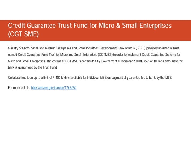 MSME Schemes.pdf | Business Accounting & Finance | Business