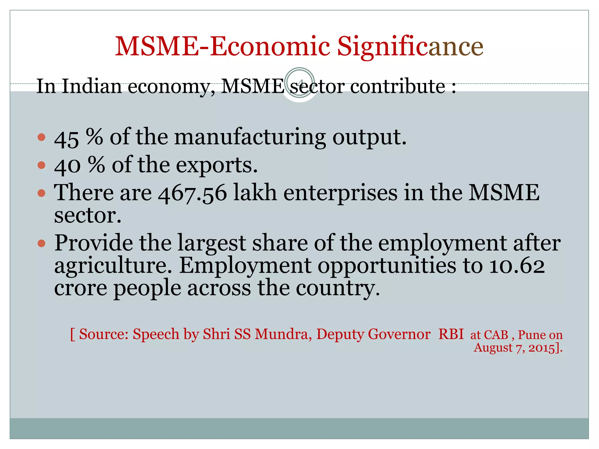 MSME Sector in India- An overview of the policy ecosystem | PPTX | Business Loans | Business ...