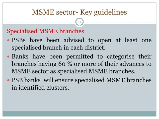 MSME Sector in India- An overview of the policy ecosystem | PPTX ...