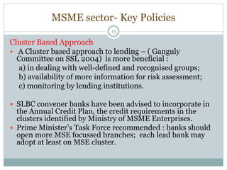 MSME Sector in India- An overview of the policy ecosystem | PPTX