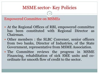 MSME Sector in India- An overview of the policy ecosystem | PPTX