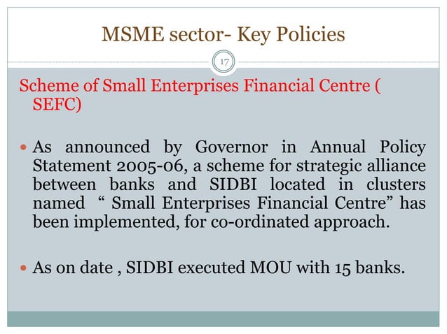 MSME Sector in India- An overview of the policy ecosystem | PPTX ...