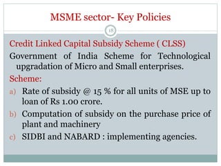 MSME Sector in India- An overview of the policy ecosystem | PPTX ...