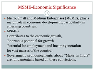 MSME Sector in India- An overview of the policy ecosystem | PPTX ...