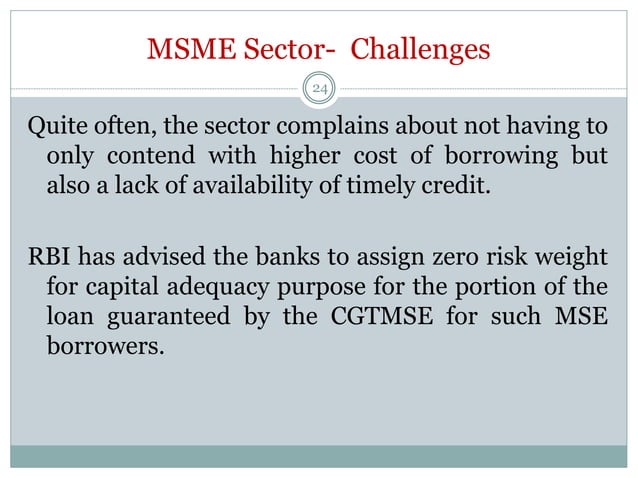 MSME Sector in India- An overview of the policy ecosystem | PPTX ...