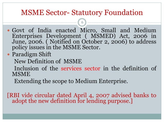 MSME Sector in India- An overview of the policy ecosystem | PPTX ...