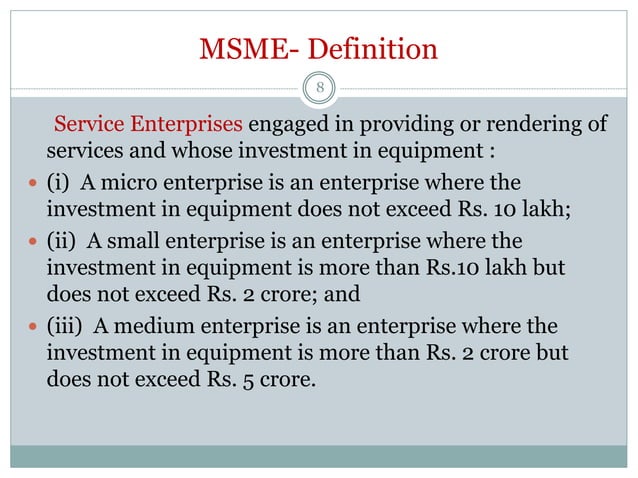 MSME Sector in India- An overview of the policy ecosystem | PPTX ...