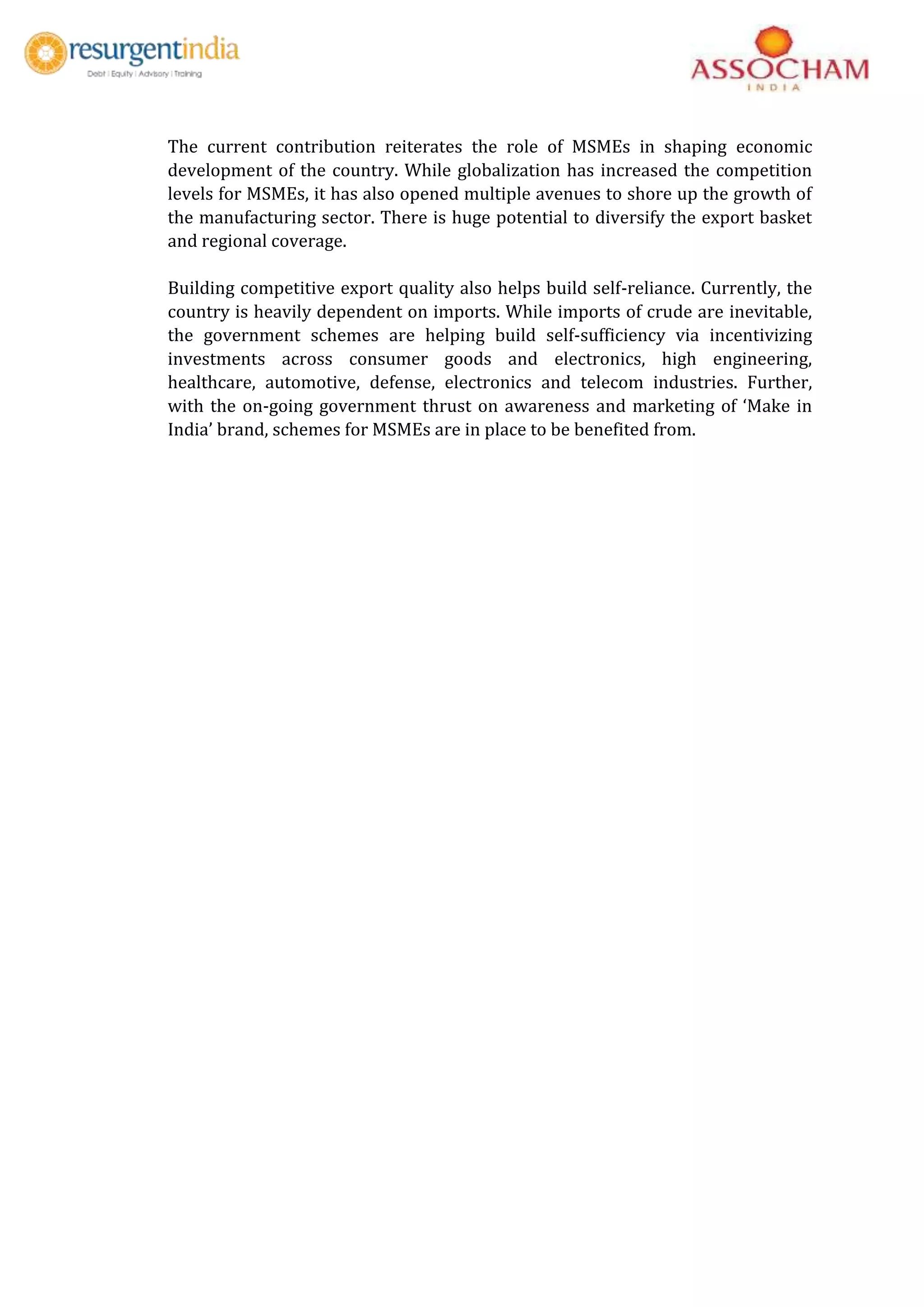 MSME Sector - Growth, Challenges & Opportunities | PDF