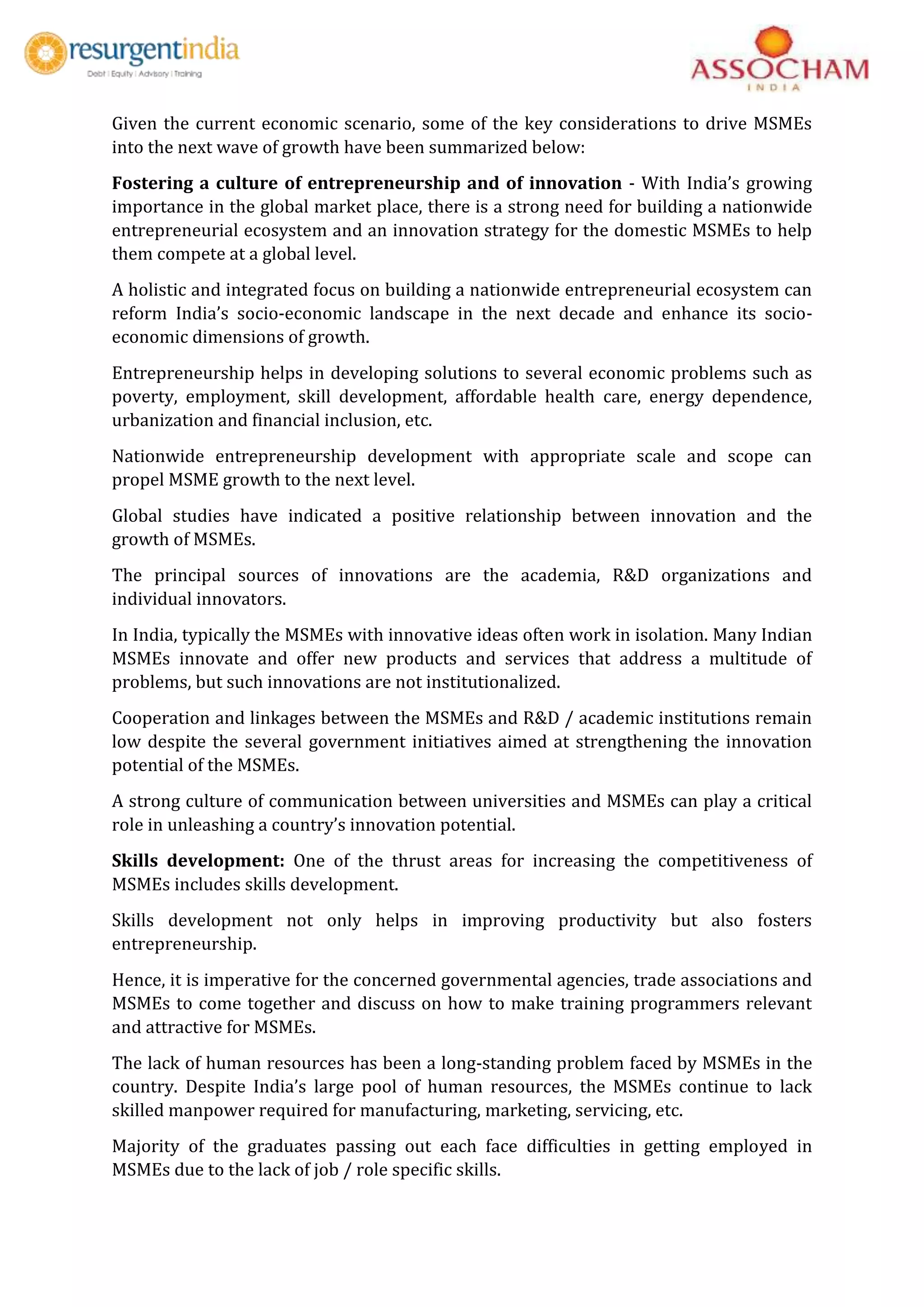 MSME Sector - Growth, Challenges & Opportunities | PDF