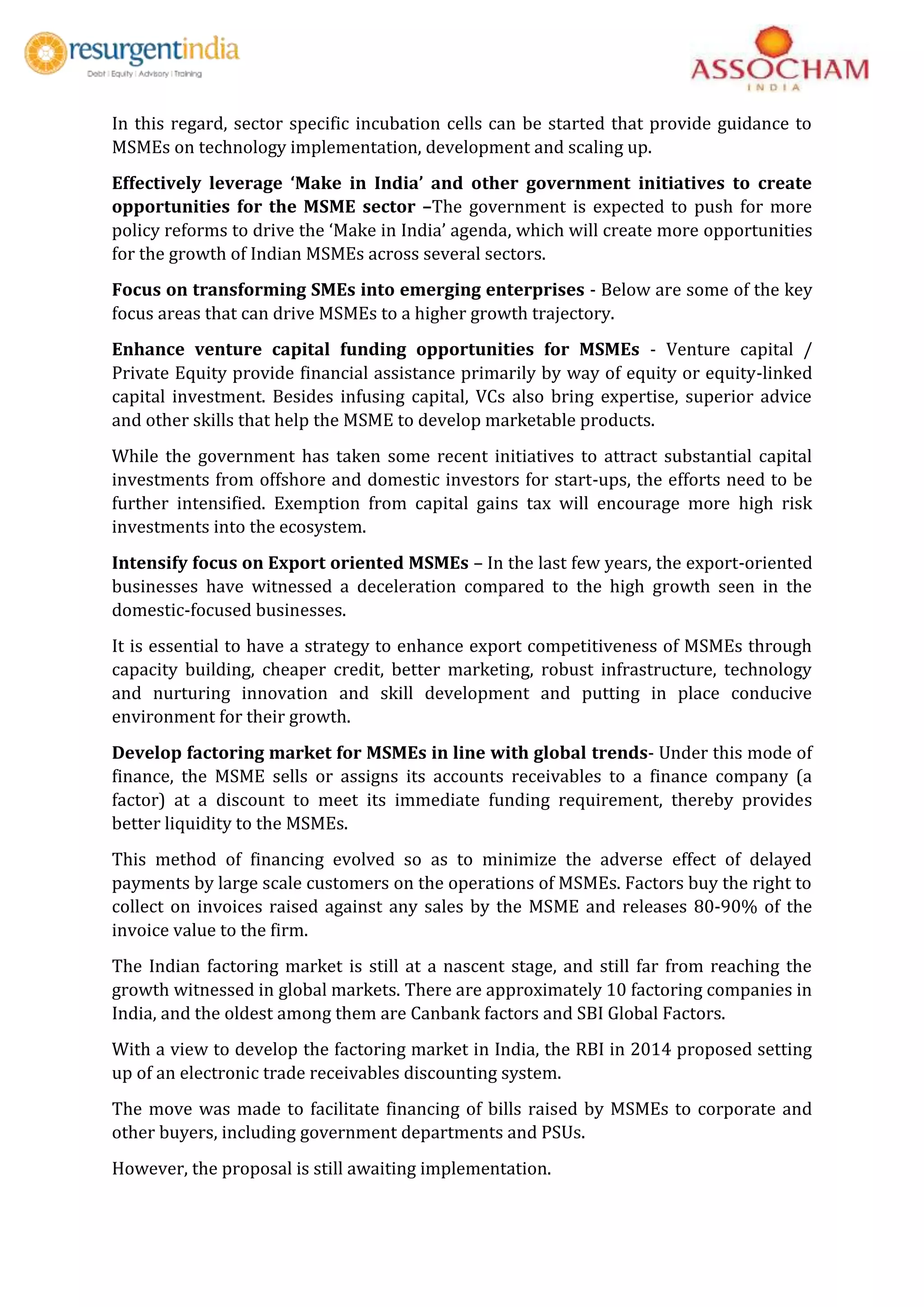 MSME Sector - Growth, Challenges & Opportunities | PDF