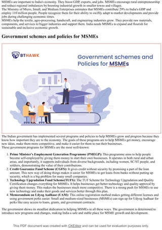 MSME ( Micro, small, and medium-sized enterprises MSMEs) Classification ...