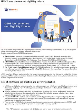 MSME ( Micro, small, and medium-sized enterprises MSMEs) Classification ...