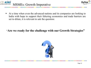 MSMEs: GROWTH STRATEGIES | PPT