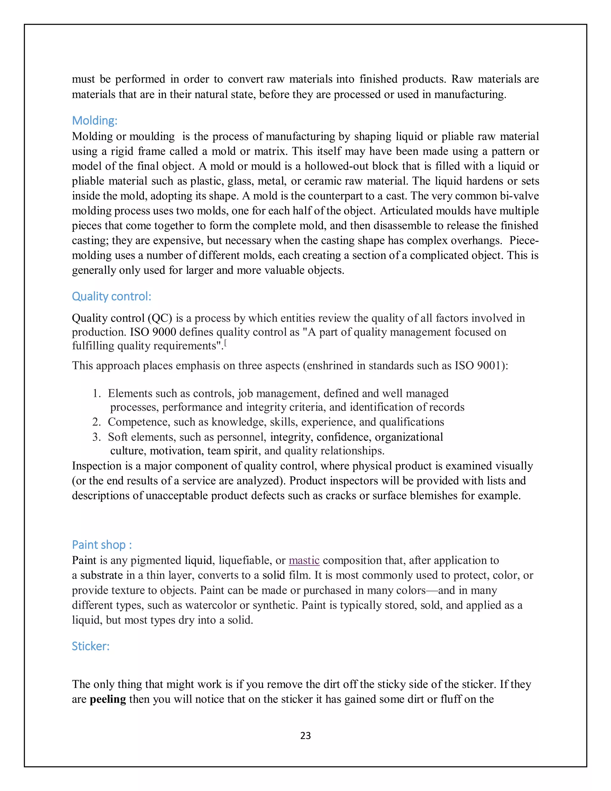 Msme visit project report | PDF