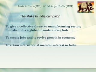 Make in India & Make for India | PPT