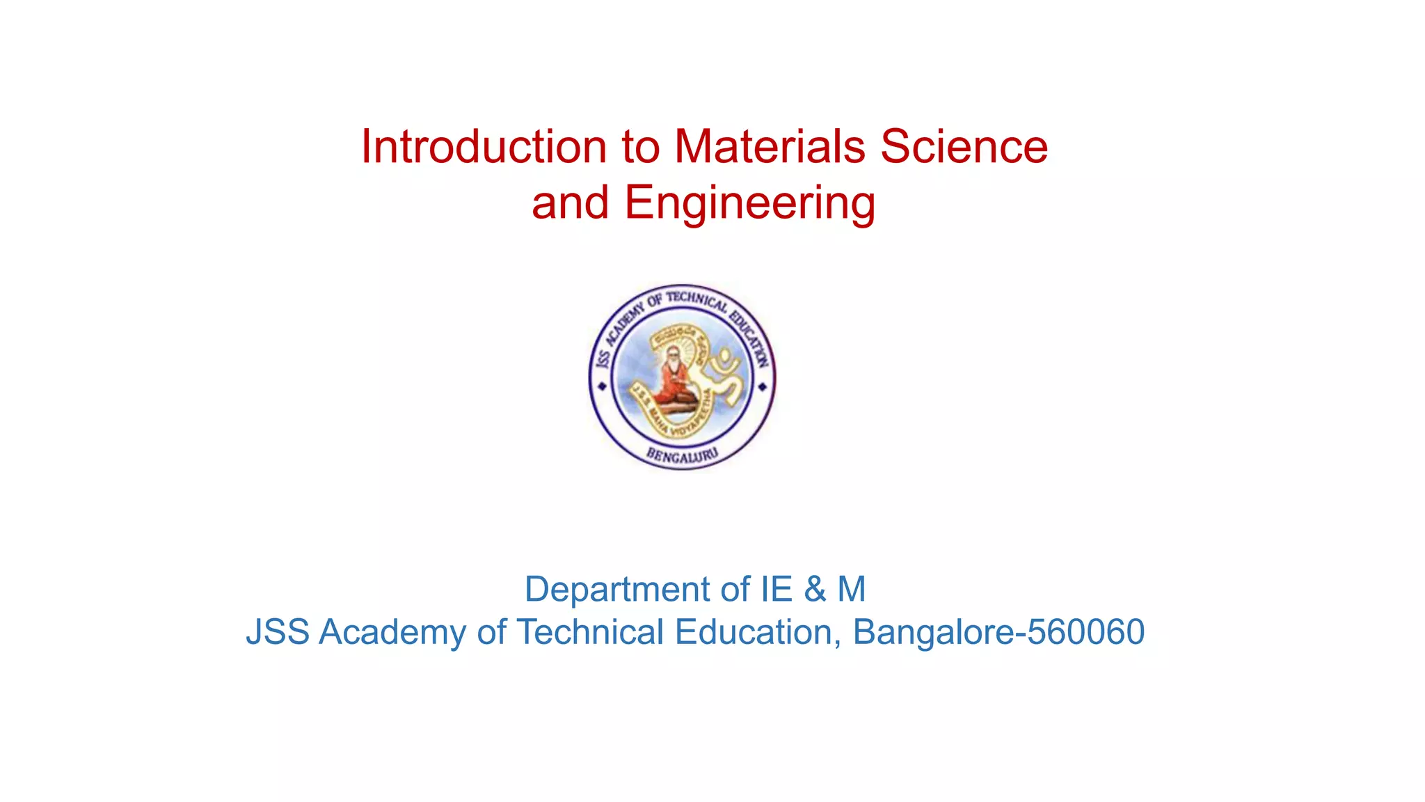 Material Science and Metallurgy | PPTX