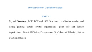 Material Science and Metallurgy | PPTX