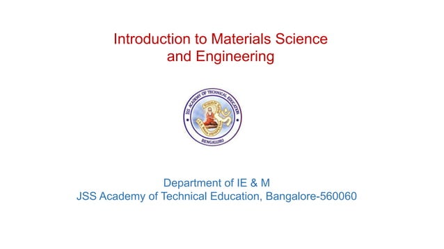 Material Science and Metallurgy | PPTX | Chemistry | Science