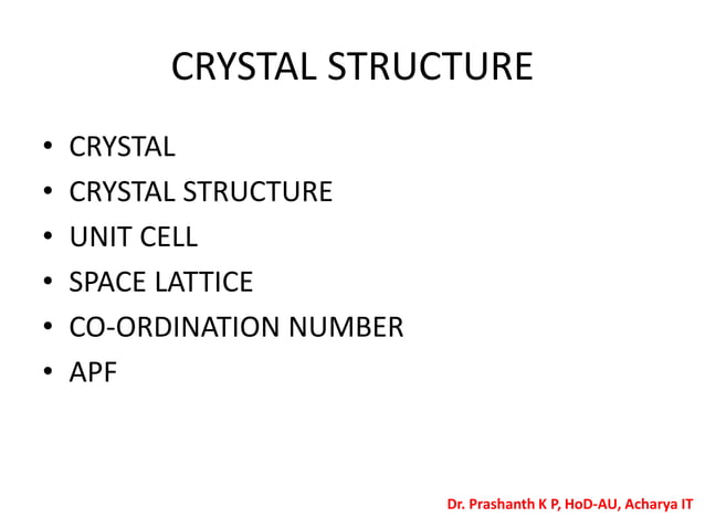 MSM Module 1 Crystal Structure PPT in PDF.pdf
