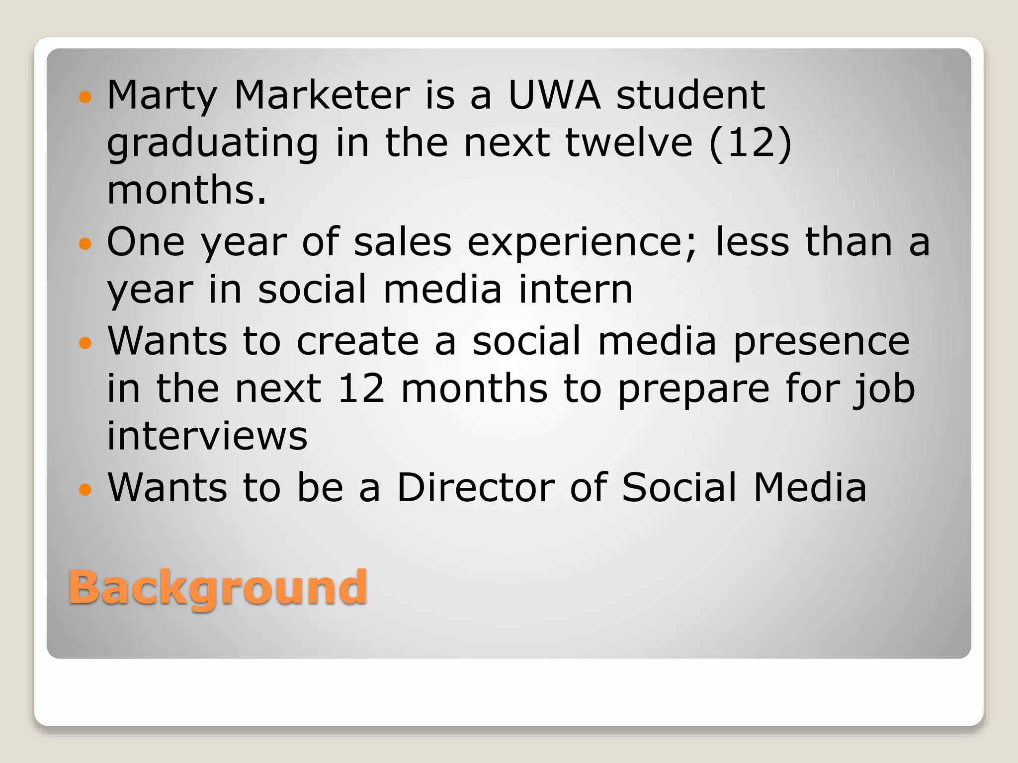 Marty: The Social Media Marketer | PPTX
