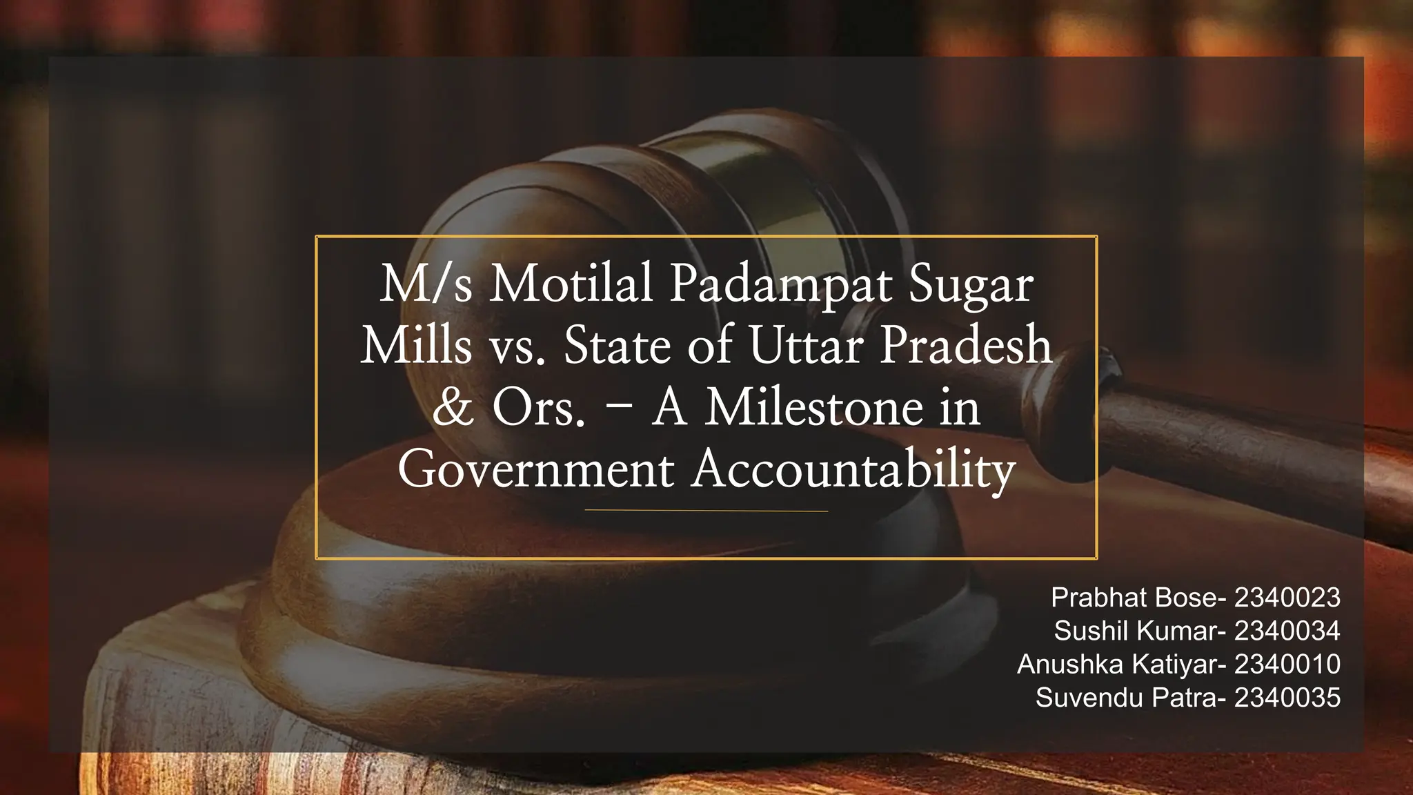 Ms Motilal Padampat Sugar Mills vs. State of Uttar Pradesh & Ors. - A ...