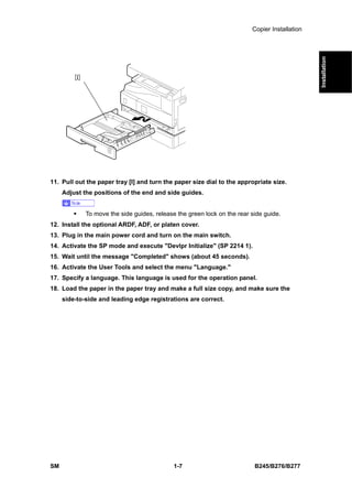 MANUAL DE SERVIÇO RICOH MP-1500 | PDF