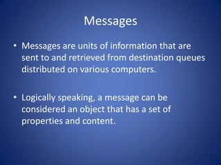 Message Queuing (MSMQ) | PPTX | Operating Systems | Computer Software ...