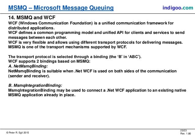 Msmq Microsoft Message Queueing