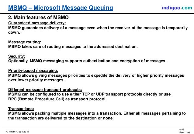 Msmq Microsoft Message Queueing