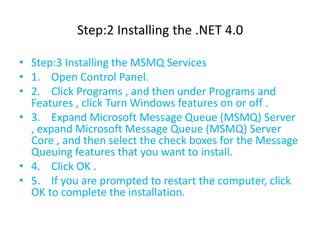 Msmq connectivity | PPTX