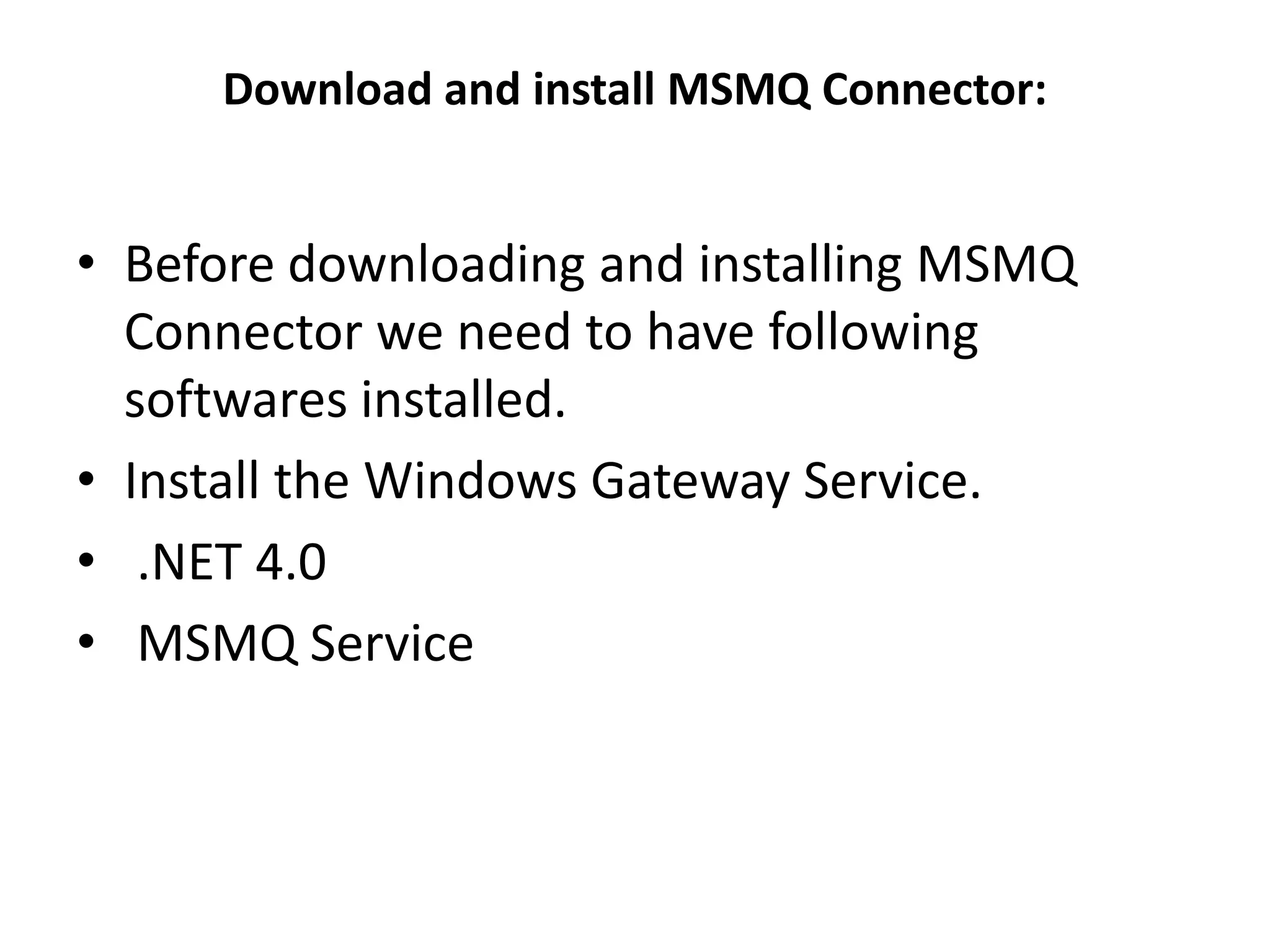 Msmq connectivity | PPT