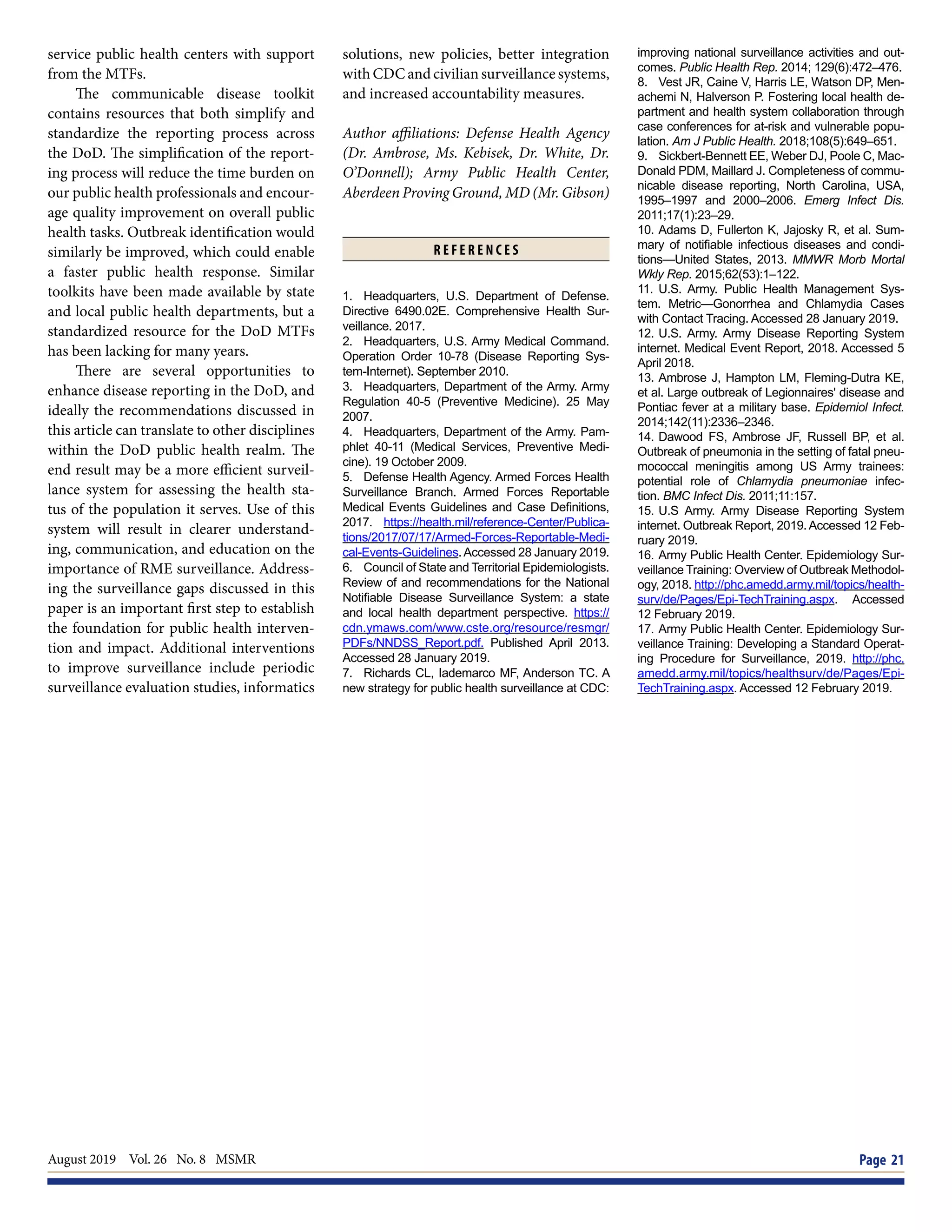 DOD Health of the Force report 2018 | PDF