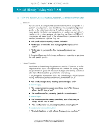 Msm sexual history taking | PDF