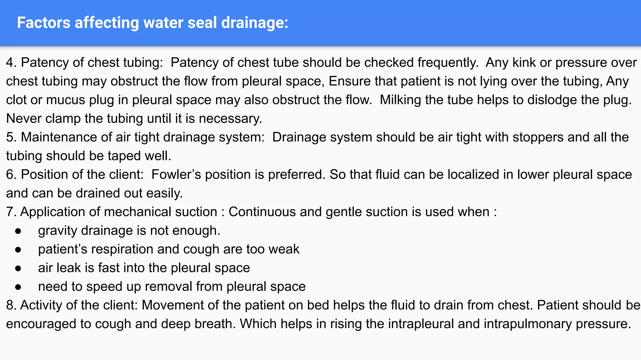 Medical surgical nursing topic ,intercostal drainage or water seal ...