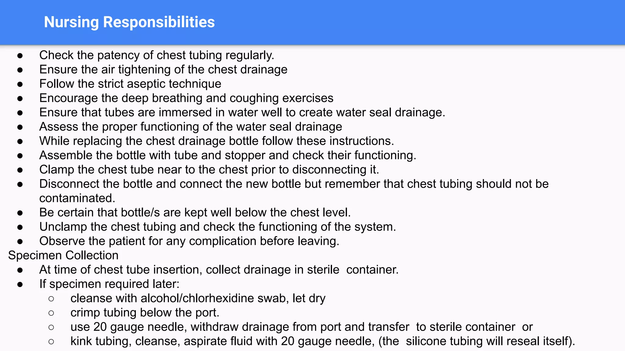 Medical surgical nursing topic ,intercostal drainage or water seal ...