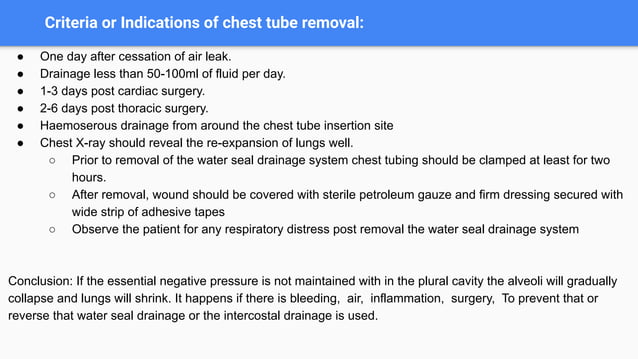 Medical surgical nursing topic ,intercostal drainage or water seal ...
