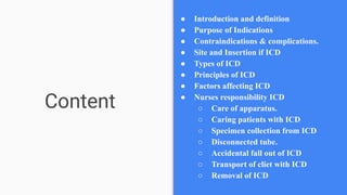 Medical surgical nursing topic ,intercostal drainage or water seal ...