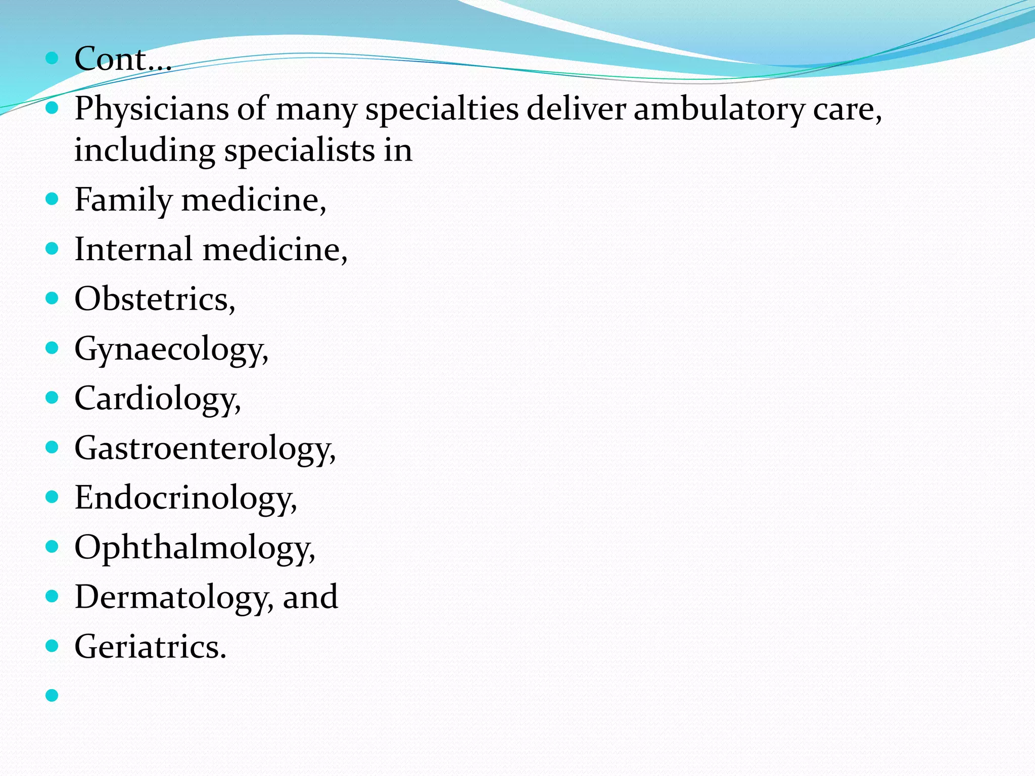 ambulatory care | PPTX