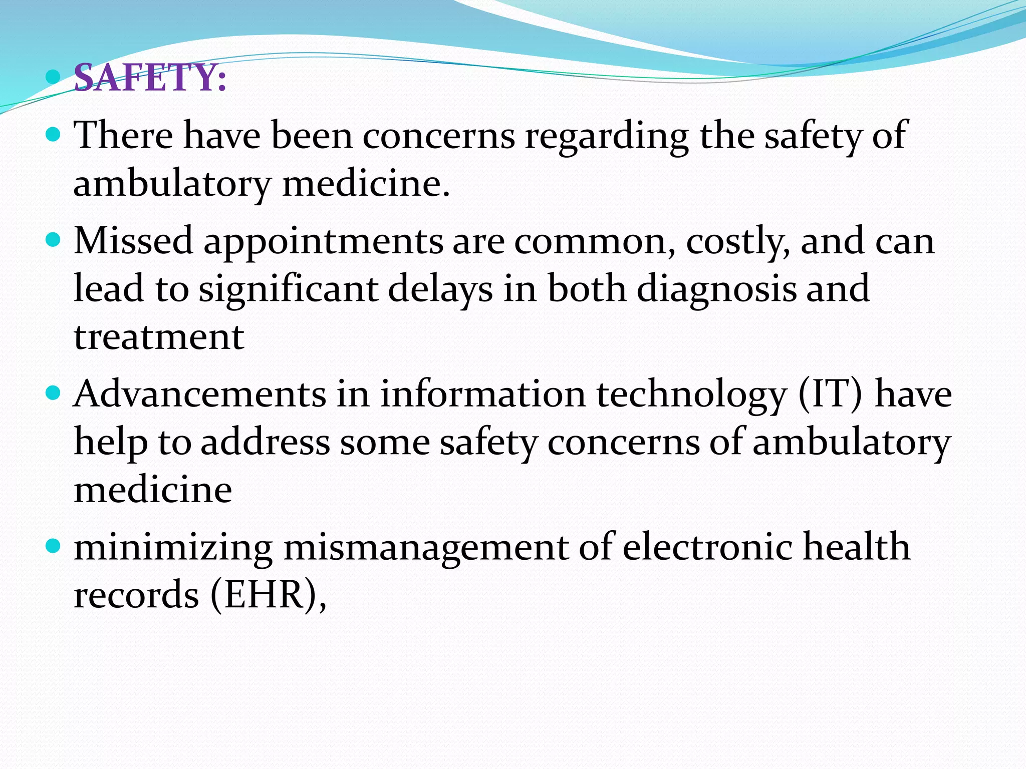 ambulatory care | PPTX