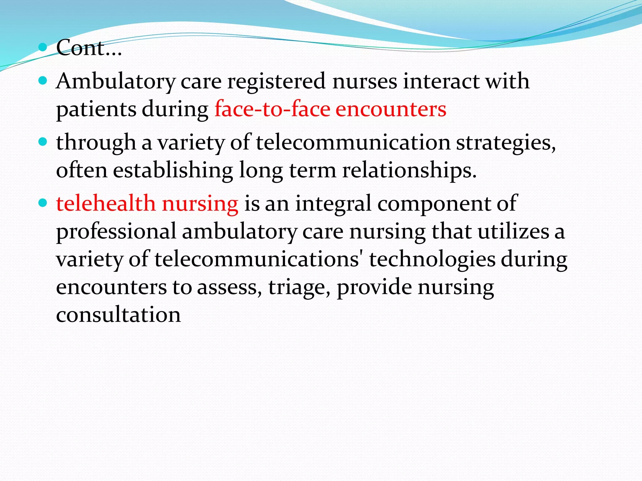 ambulatory care | PPTX