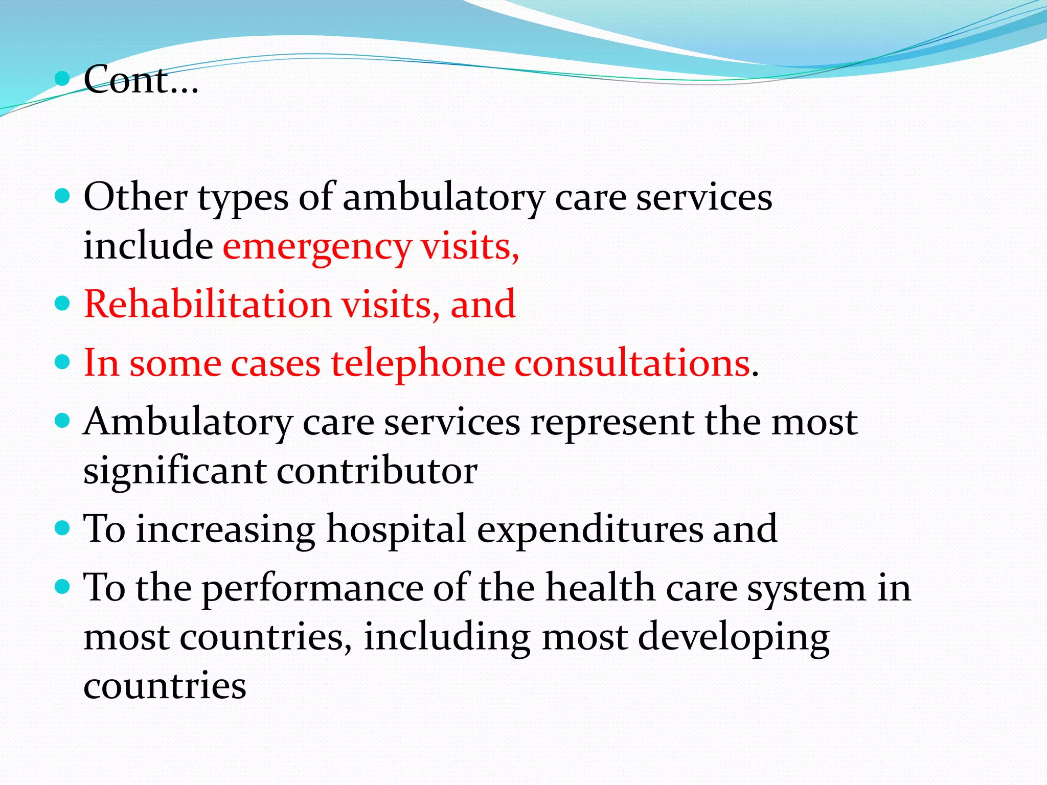 ambulatory care | PPTX