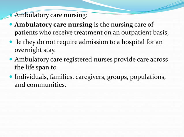 ambulatory care | PPTX