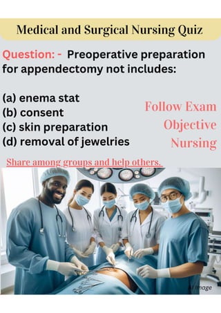 Medical Surgical Nursing Questions | Nursing MCQ Set-103 | | PDF