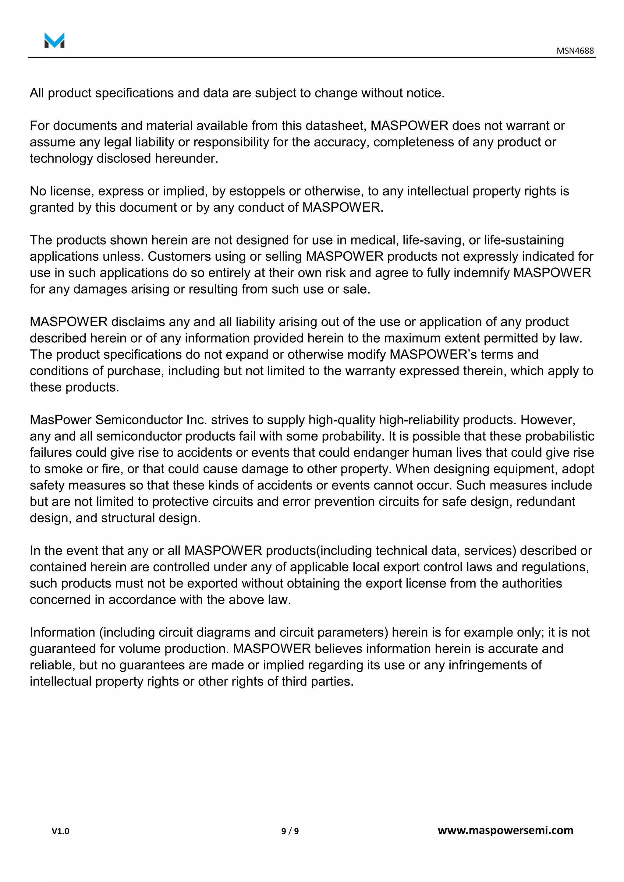 Original Dual MOSFET MSN4688 4688 SOP-8 New List of Unclassifed | PDF